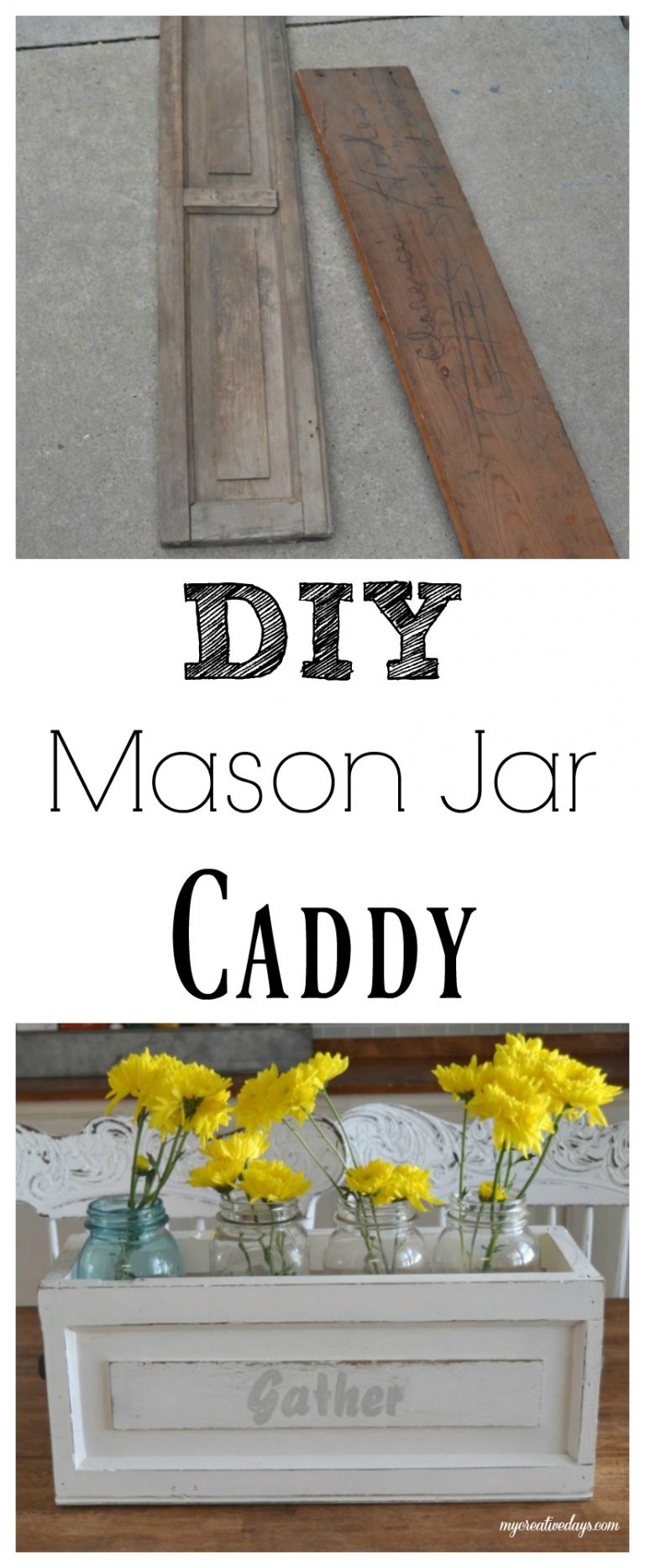 A DIY Mason jar caddy that will display your favorite jars in a new way!