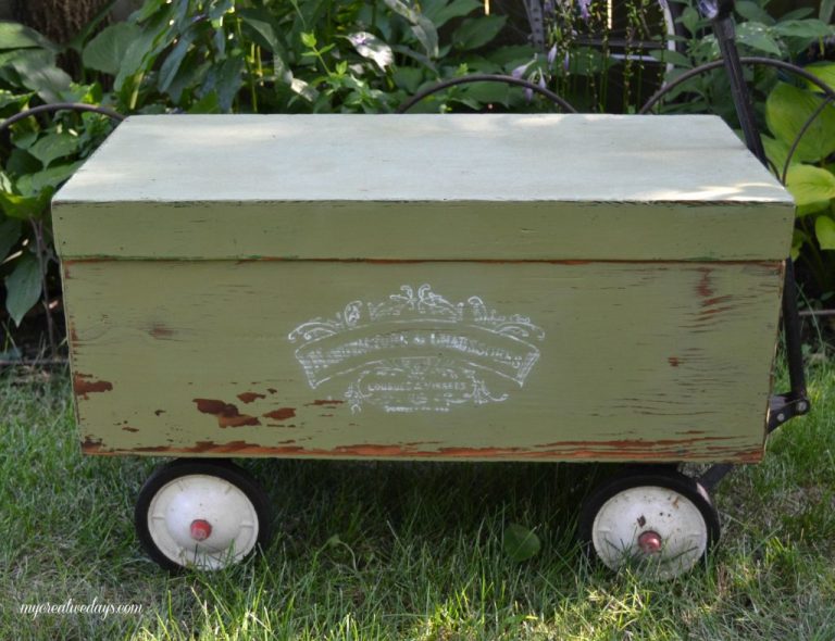 DIY Wagon Made From A Wood Box - My Creative Days