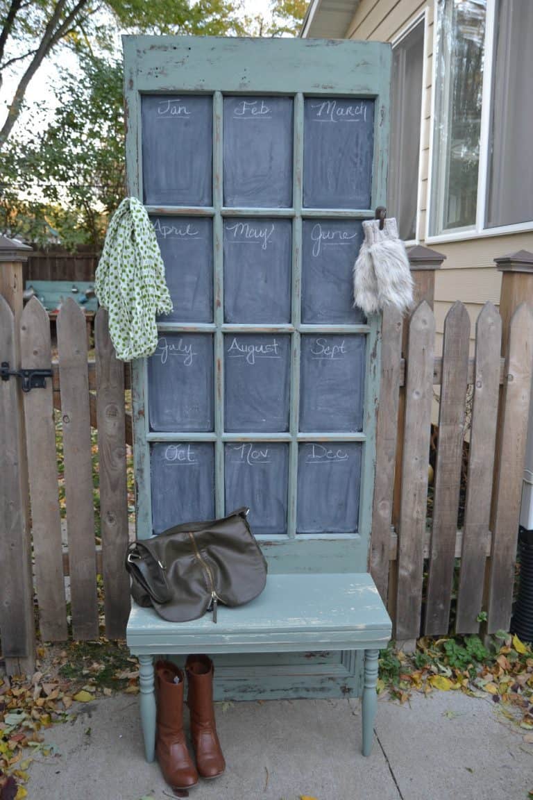 DIY Hall Tree Made From A Repurposed Schoolhouse Door DIY Hall Tree Made From A Repurposed Schoolhouse Door