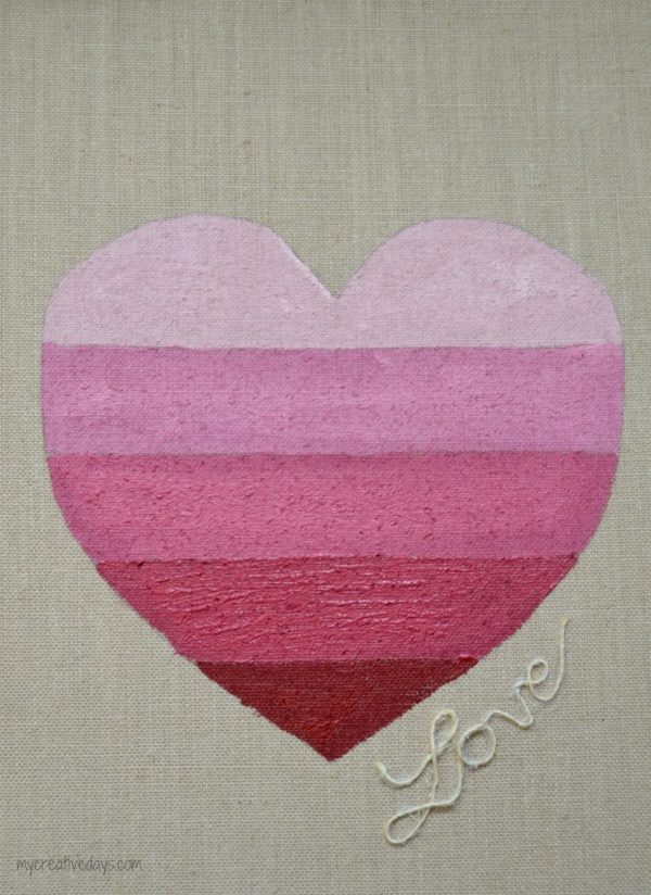 This Pink Ombre Heart Art Is Easy To Do And Makes A Big Statement.