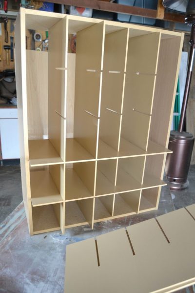 DIY Cubby Shelves Made From A Repurposed Shoe Organizer