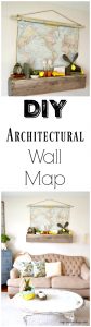 Wall Map Made From Salvaged Architectural Pieces And An Old Map.