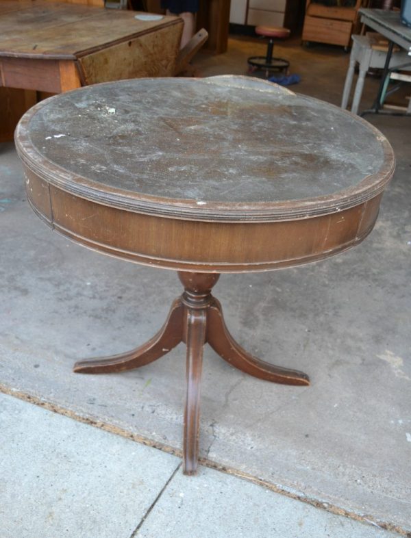 DIY Painted Round End Table For Any Space In Your Home.