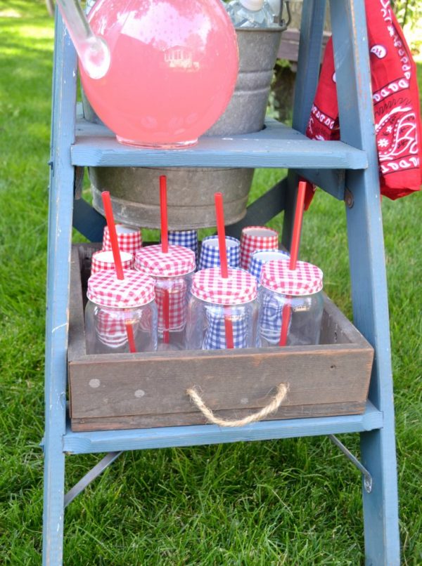 Drink Station Made From Ladder To Serve Drinks At Your Next Party