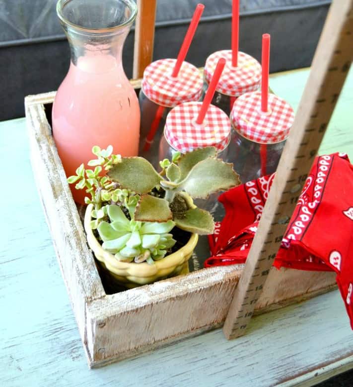 Repurposed Wood Box Centerpiece - My Creative Days