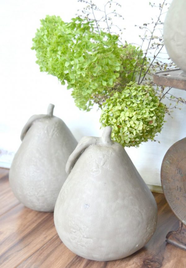 Autumn Crafts - Make These Modern Faux Concrete Pears For Your Home