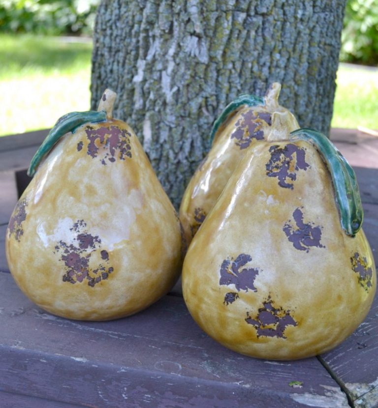 Autumn Crafts - Make These Modern Faux Concrete Pears For Your Home