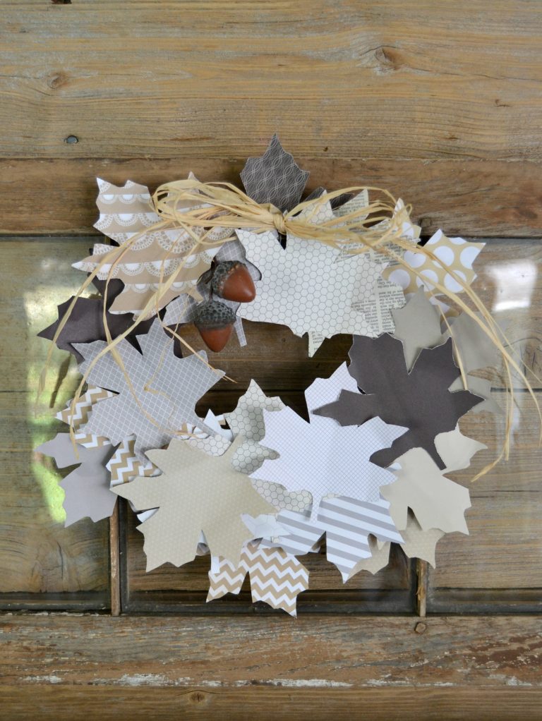 DIY Fall Decor: Paper Leaf Wreath - My Creative Days
