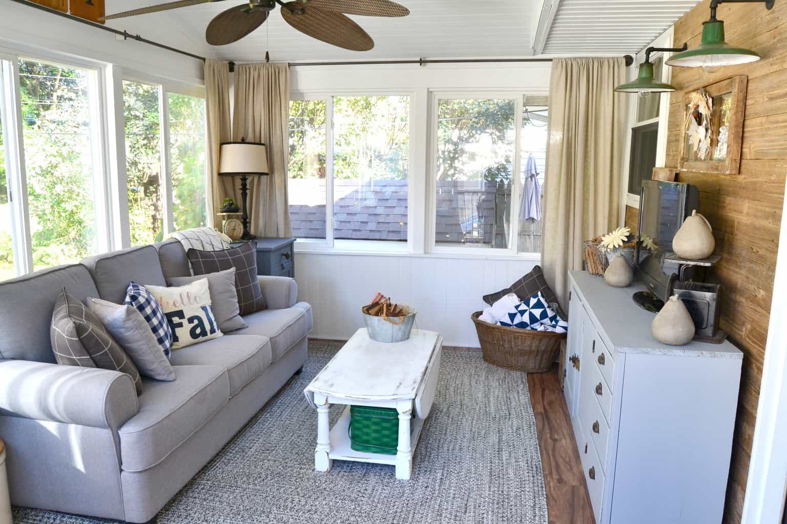 Back Porch Makeover That Is Simple, Frugal and Full Of DIY Projects.