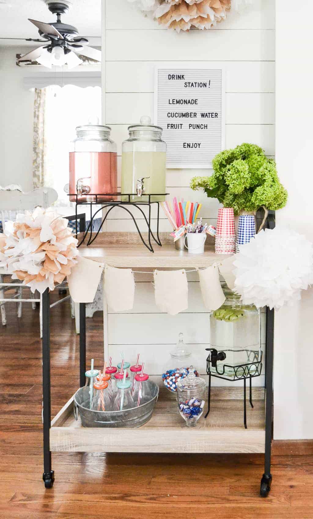 Styled Bar Cart - Easy Summer Entertaining - My Creative Days