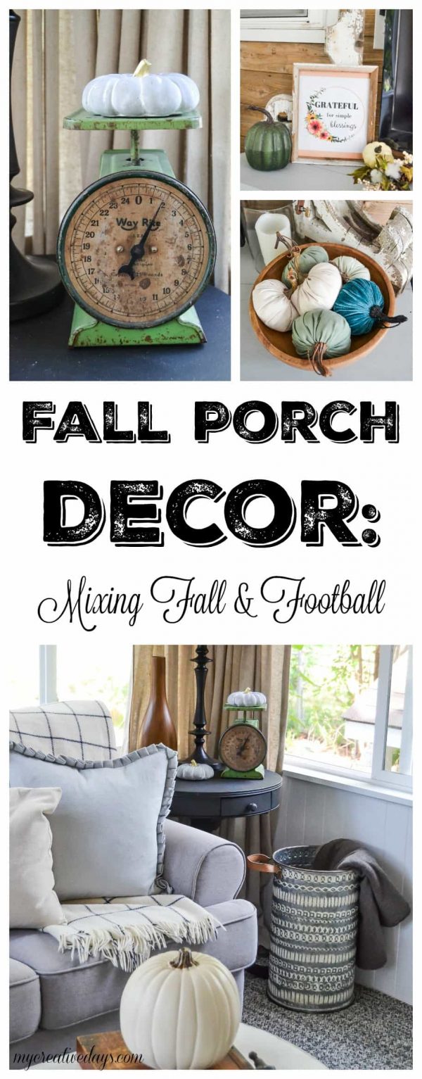Fall Porch Decor: Mixing Fall & Football - My Creative Days