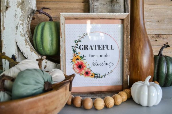 Free Fall Printable: Grateful For Simple Blessings - My Creative Days
