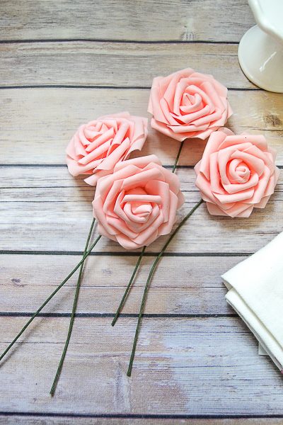 Flower Wreath DIY Made From Foam Flowers And A Vintage Fan