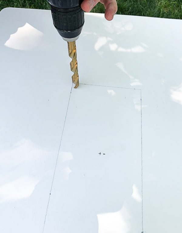 Toddler Activity Table Made From Rerpuposed Tissue Box & An Old Table