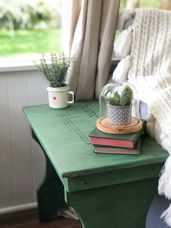 Green Bench Makeover Tutorial - My Creative Days