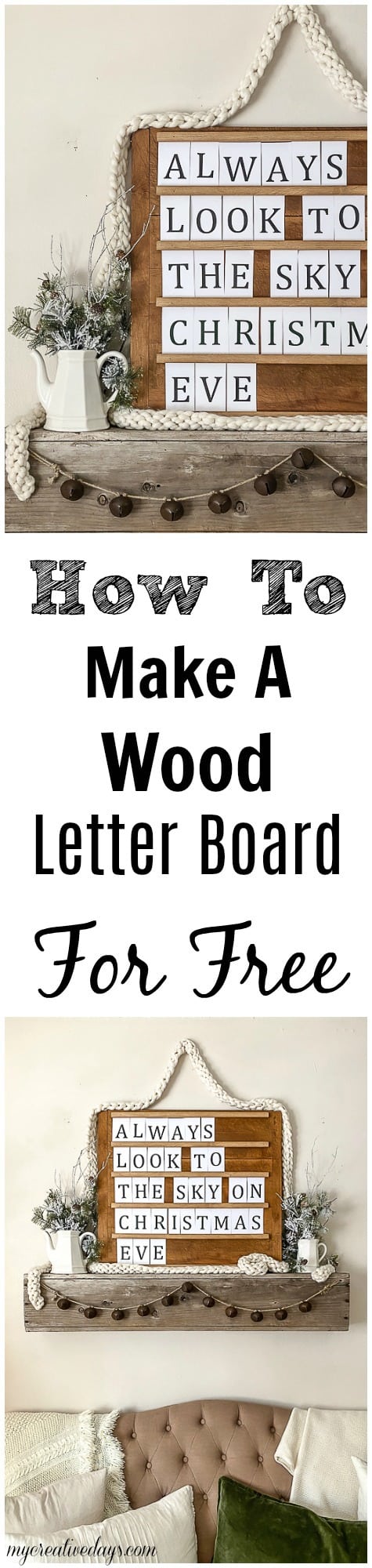 How To Make A Wood Letter Board For Free - My Creative Days