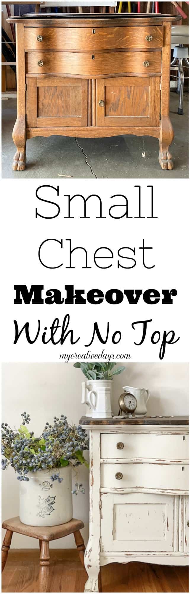 Small Chest Makeover With No Top - My Creative Days