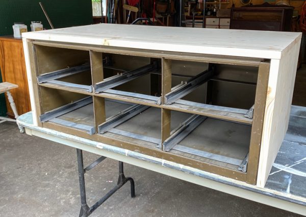 DIY Industrial Coffee Table From A Metal Cabinet - My Creative Days