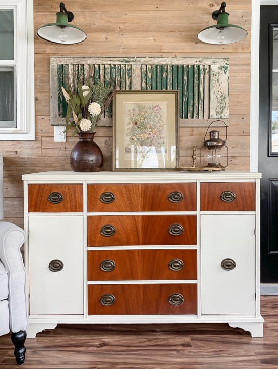 Creamy White Boho Buffet Makeover - My Creative Days