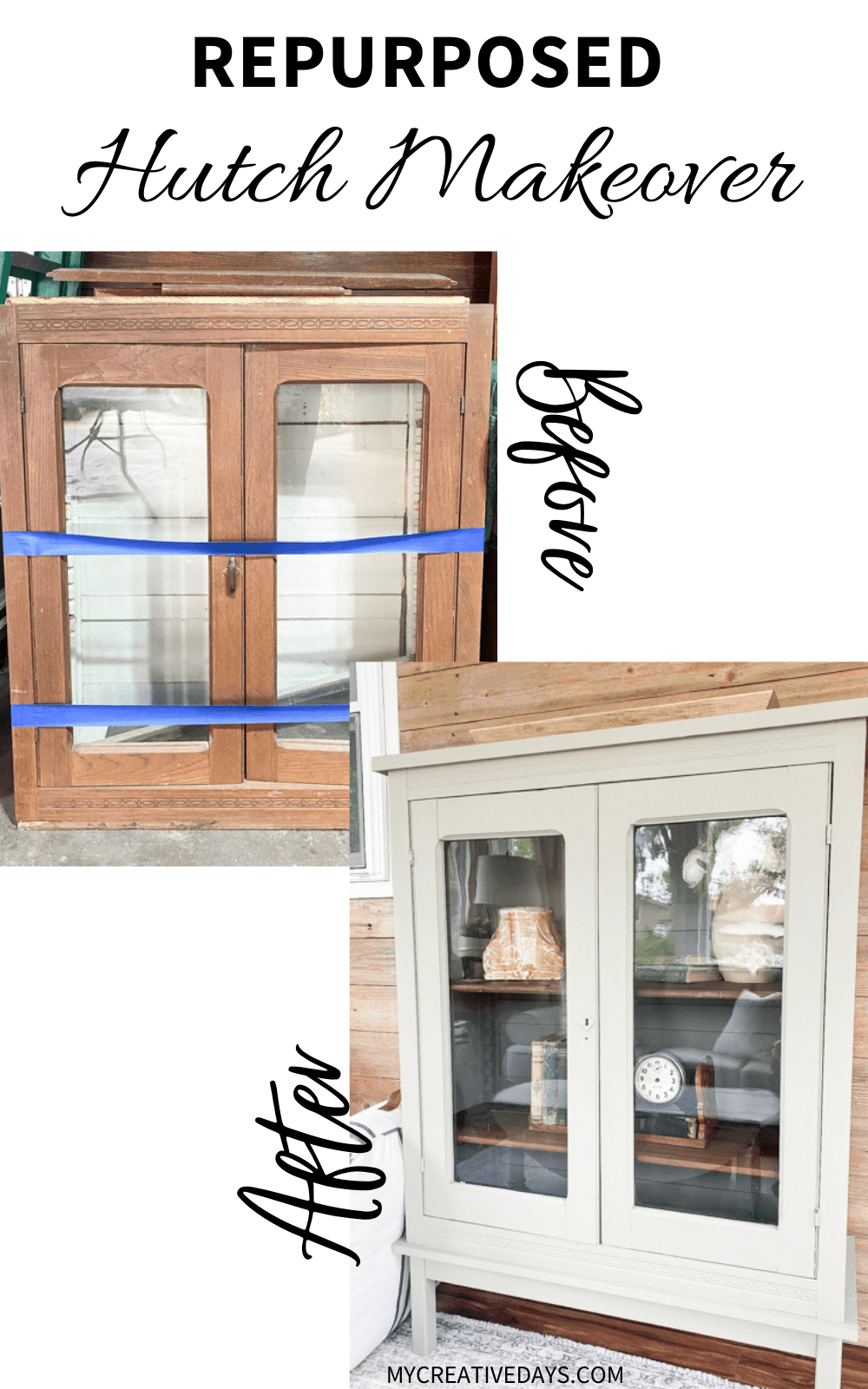 Repurposed Hutch Makeover - My Creative Days