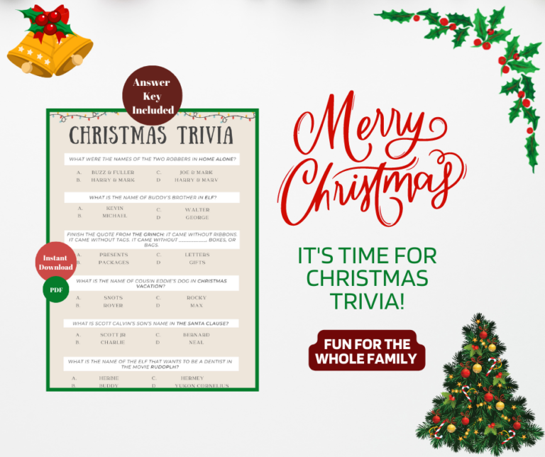 Christmas Trivia Games - My Creative Days