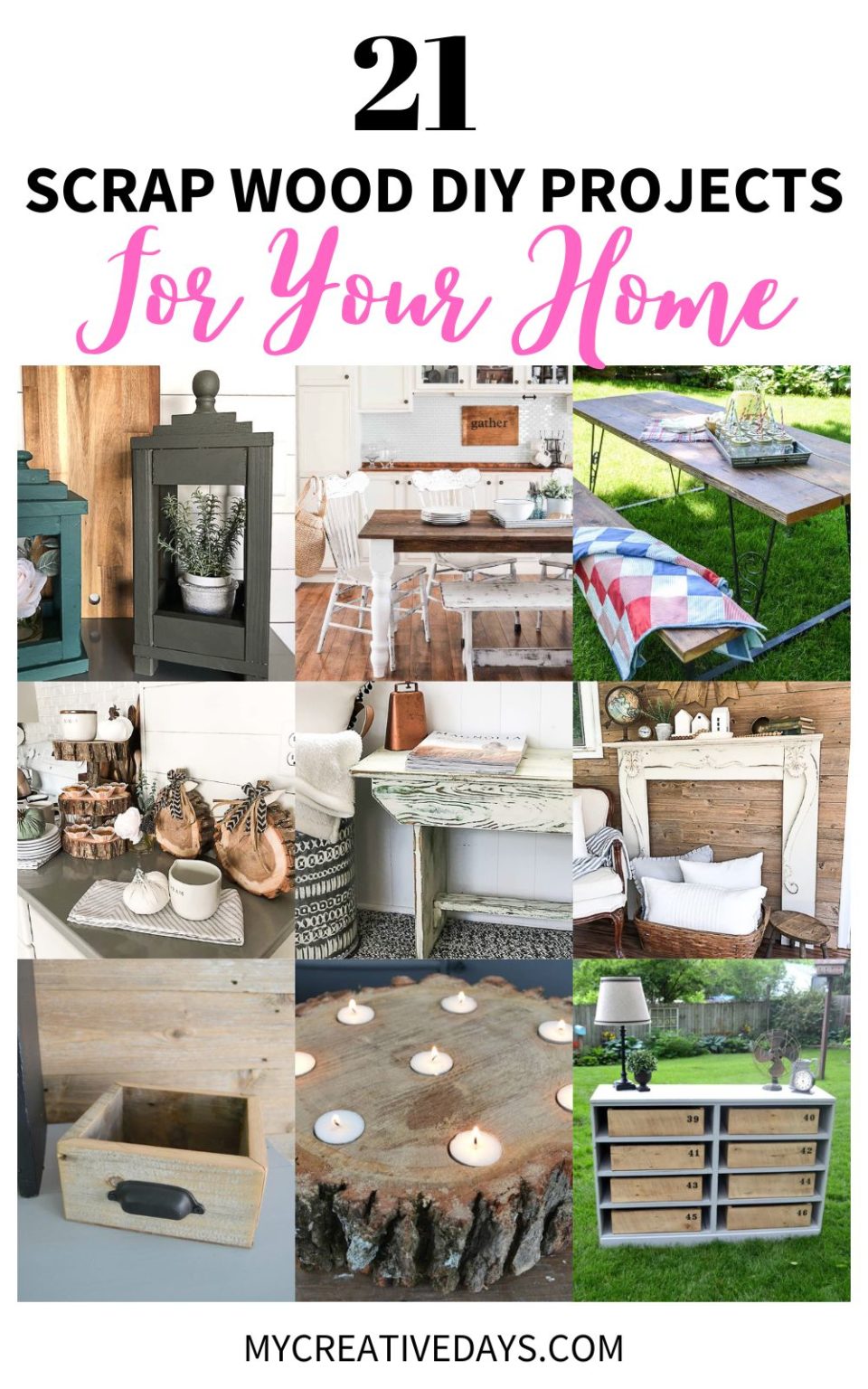 21 Scrap Wood DIY Projects For Your Home - My Creative Days