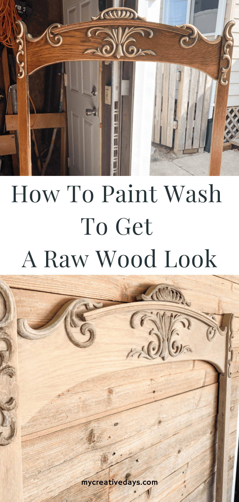 How To Paint Wash To Get A Raw Wood Look - My Creative Days