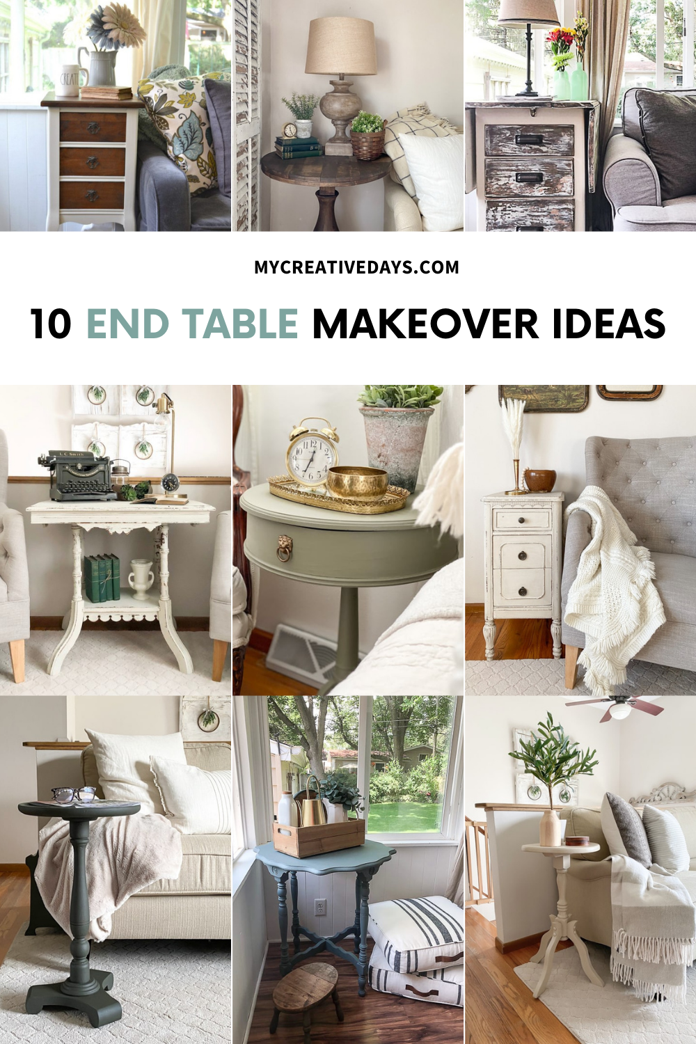 10 End Table Makeovers - My Creative Days