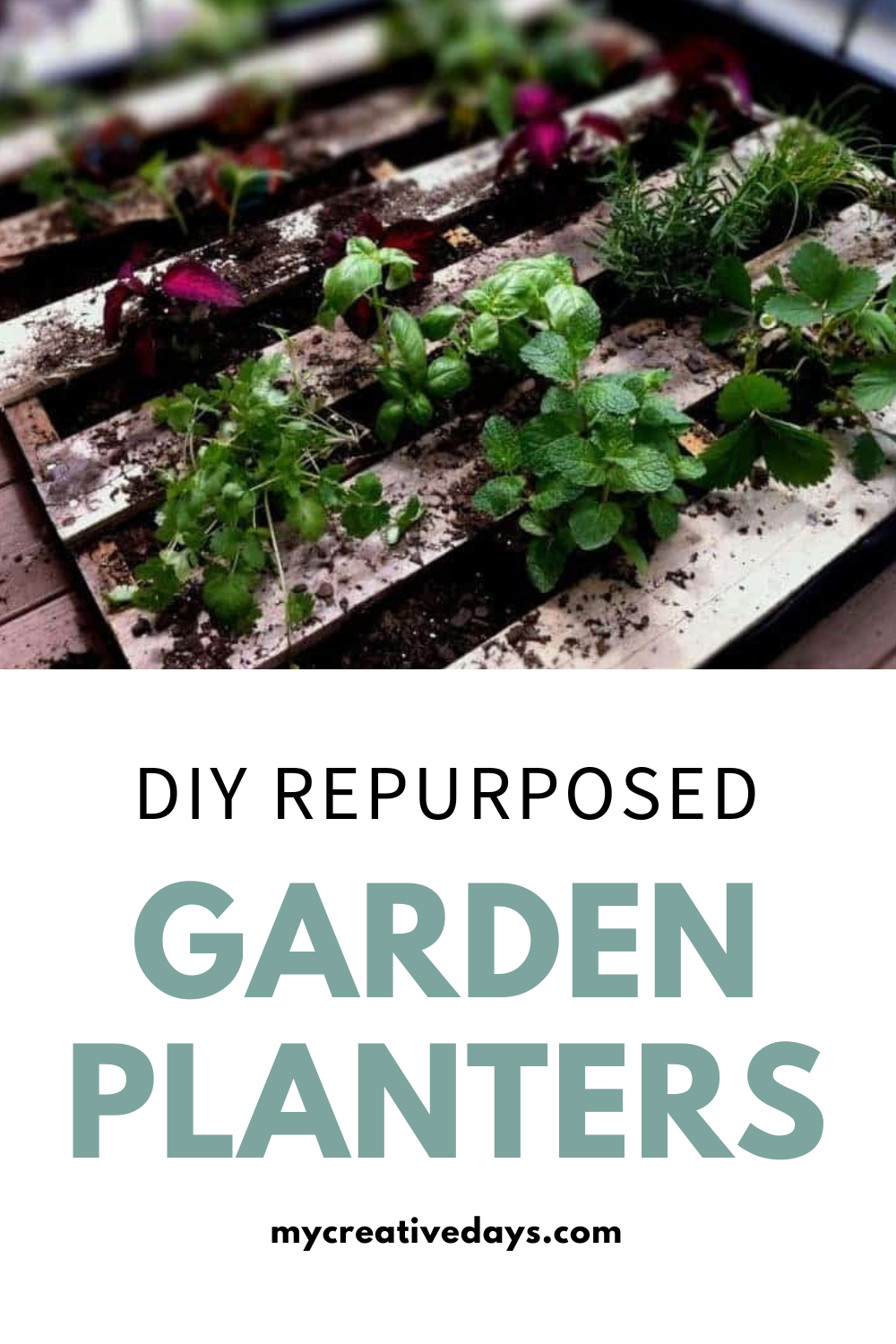 DIY Repurposed Garden Planters - My Creative Days