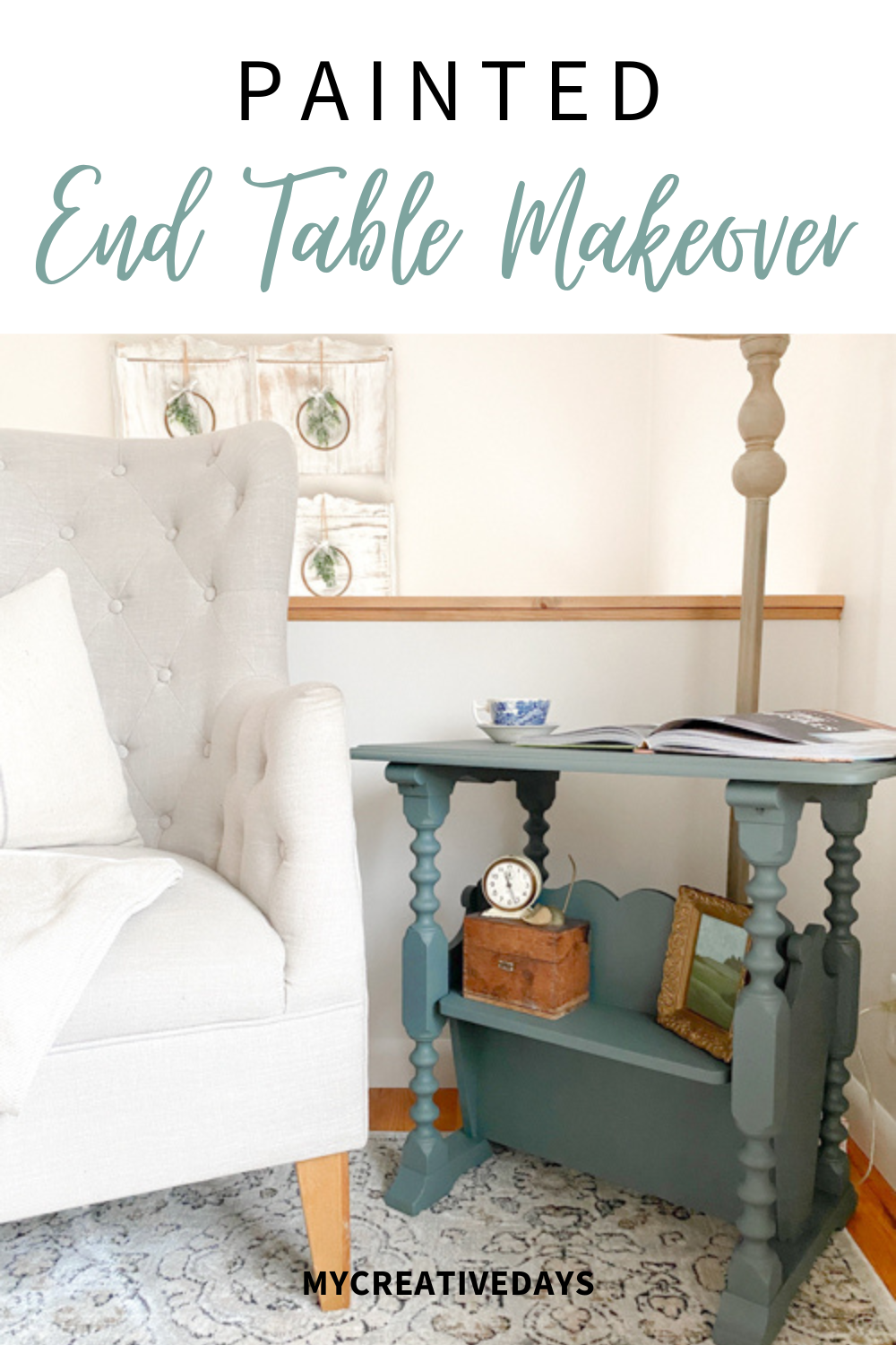 Painted End Table Makeover - My Creative Days
