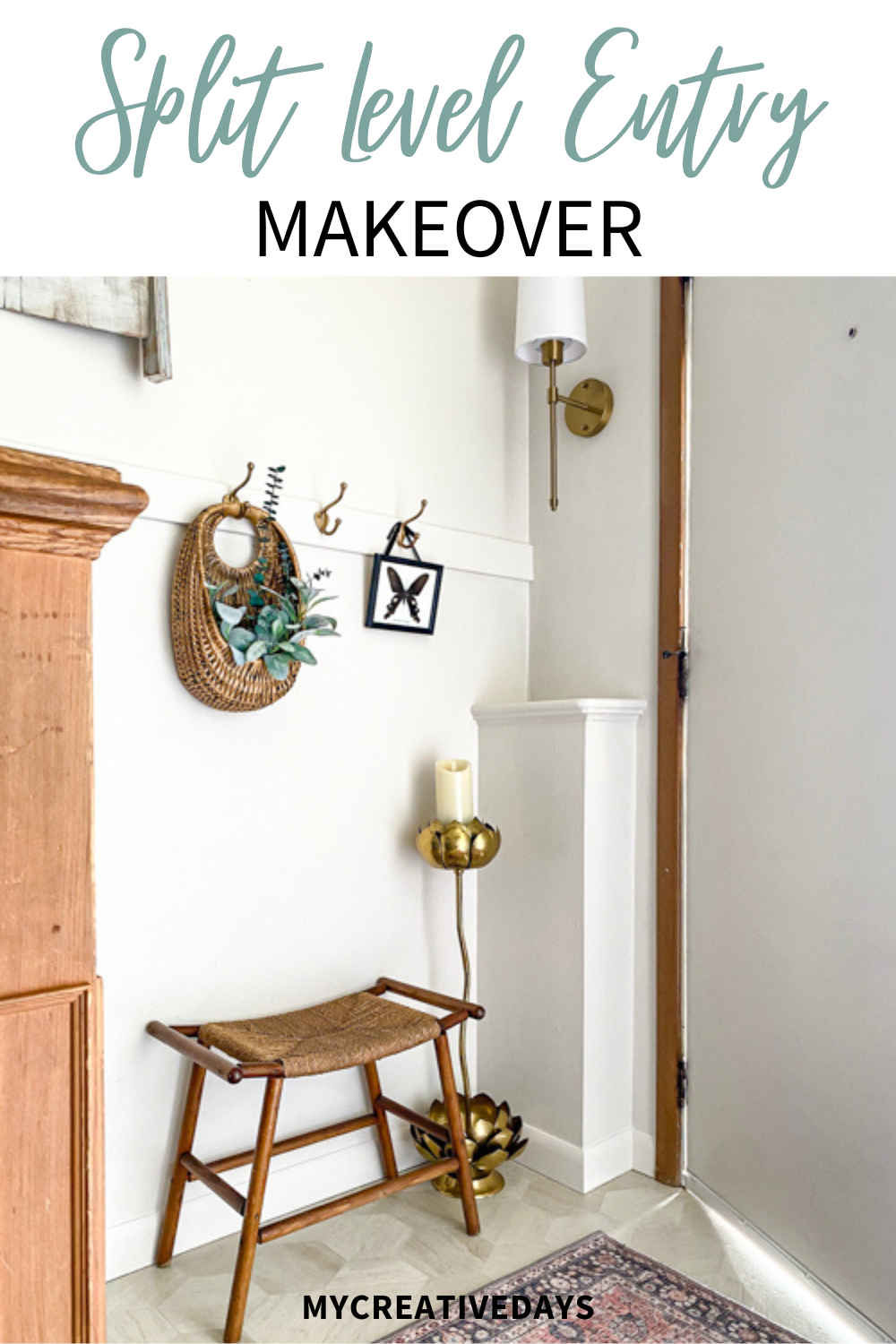 Split Level Entry Makeover - My Creative Days