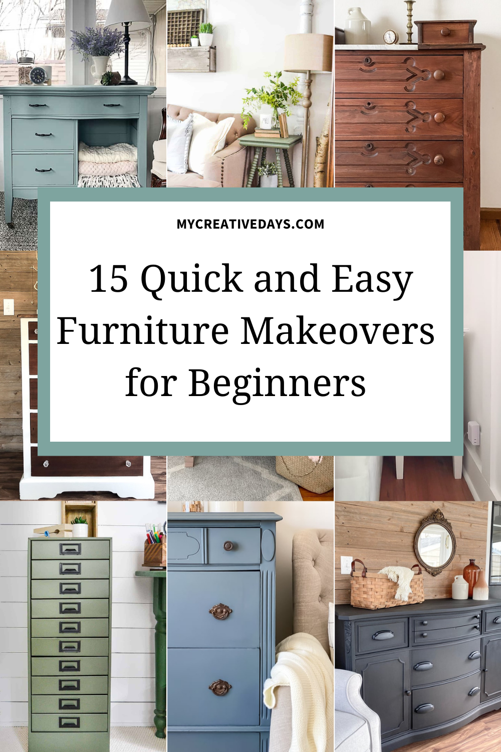 15 Quick and Easy Furniture Makeovers for Beginners - My Creative Days