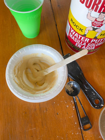 How to Fill a Table Crack with Durham’s Rock Hard Putty - My Creative Days