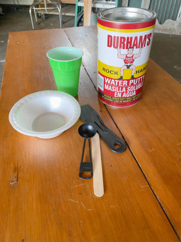 How to Fill a Table Crack with Durham’s Rock Hard Putty - My Creative Days