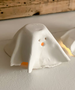 DIY Clay Tea Light Ghosts: Easy & Adorable Halloween Decor! - My ...