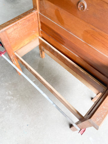 DIY Vintage Bed Frame Bench Transformation - My Creative Days