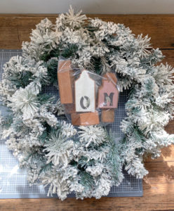 DIY Christmas Village Wreath - My Creative Days