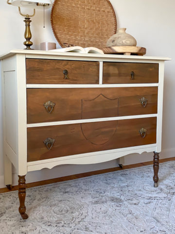 Dresser Makeover with Paint and Gel Stain - My Creative Days