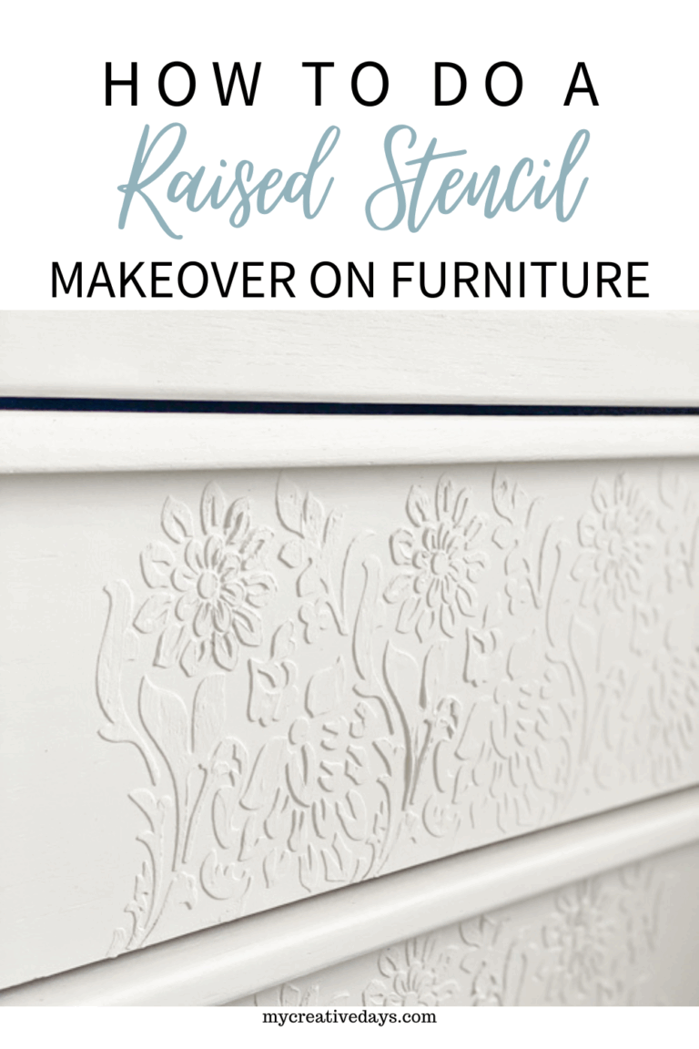 Raised Stencil Dresser Makeover With Durham’s® Rock Hard® Putty - My ...