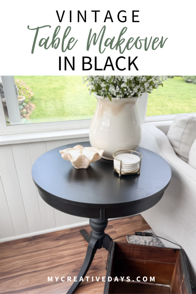 Vintage Table Makeover In Black - My Creative Days